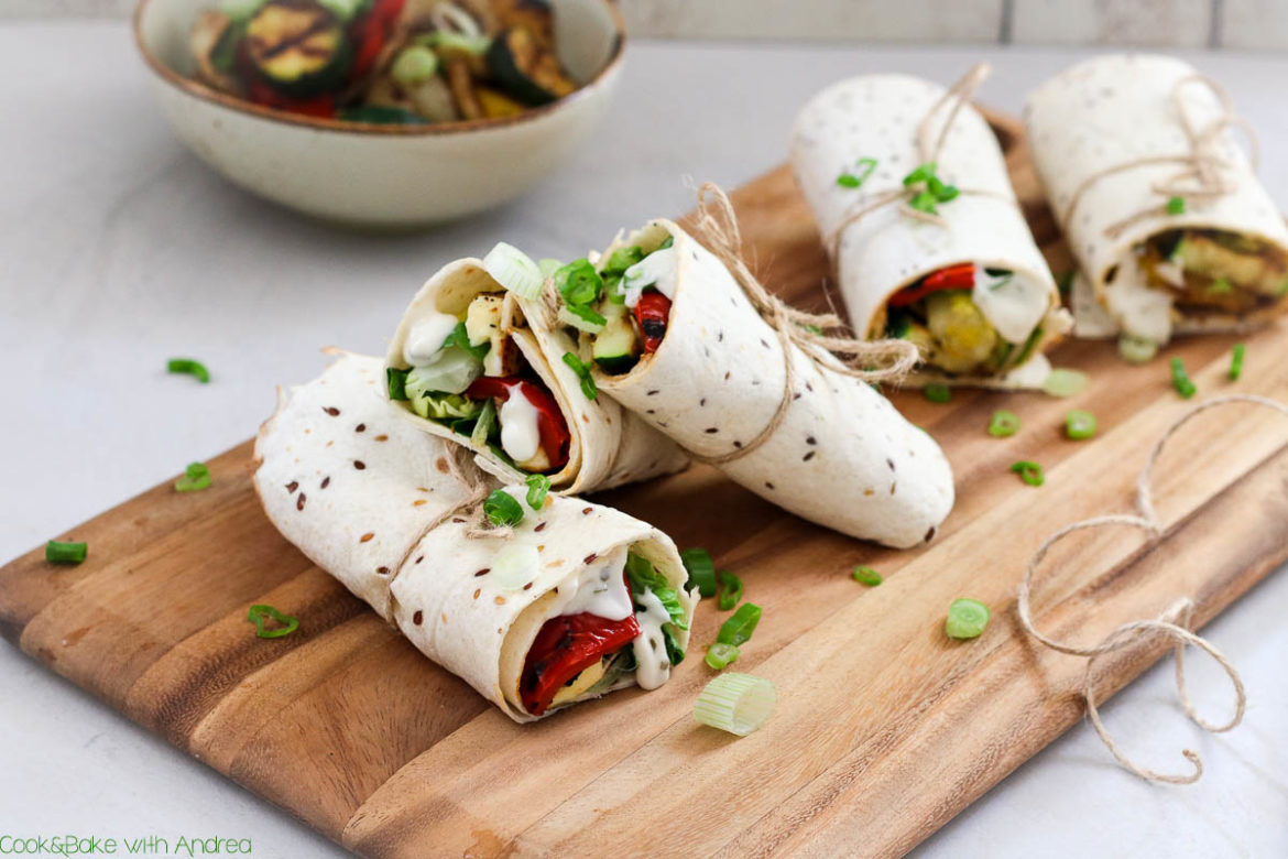 Vegetarische Wraps mit Grillgemüse - C&B with Andrea