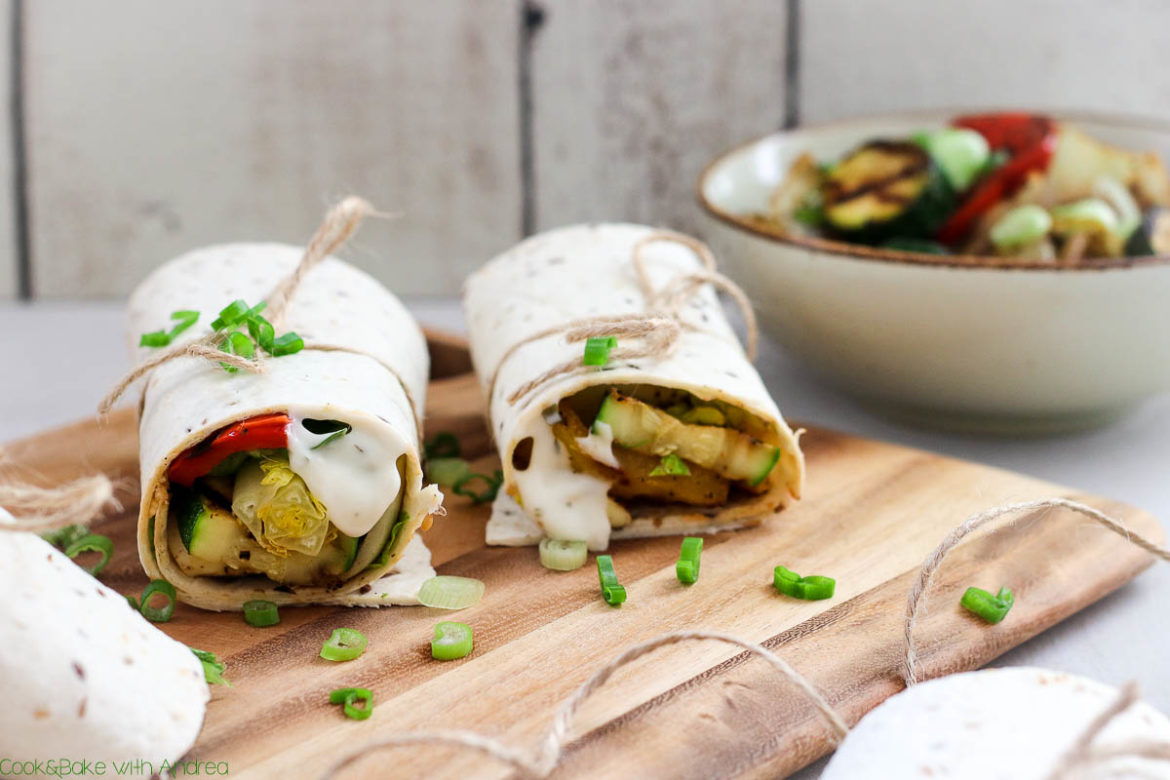 Vegetarische Wraps mit Grillgemüse - C&B with Andrea